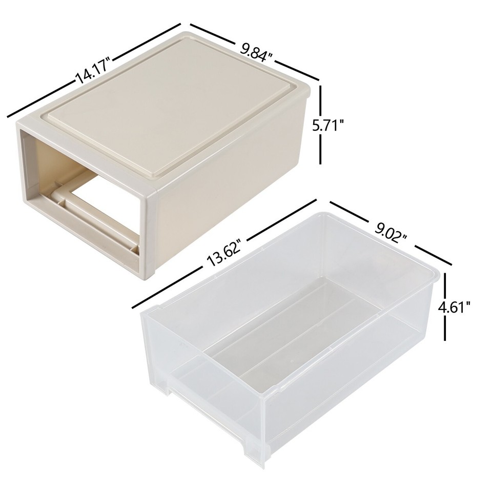 12 Qt. Plastic Stackable Storage Drawer Small Drawer-type Desk ...