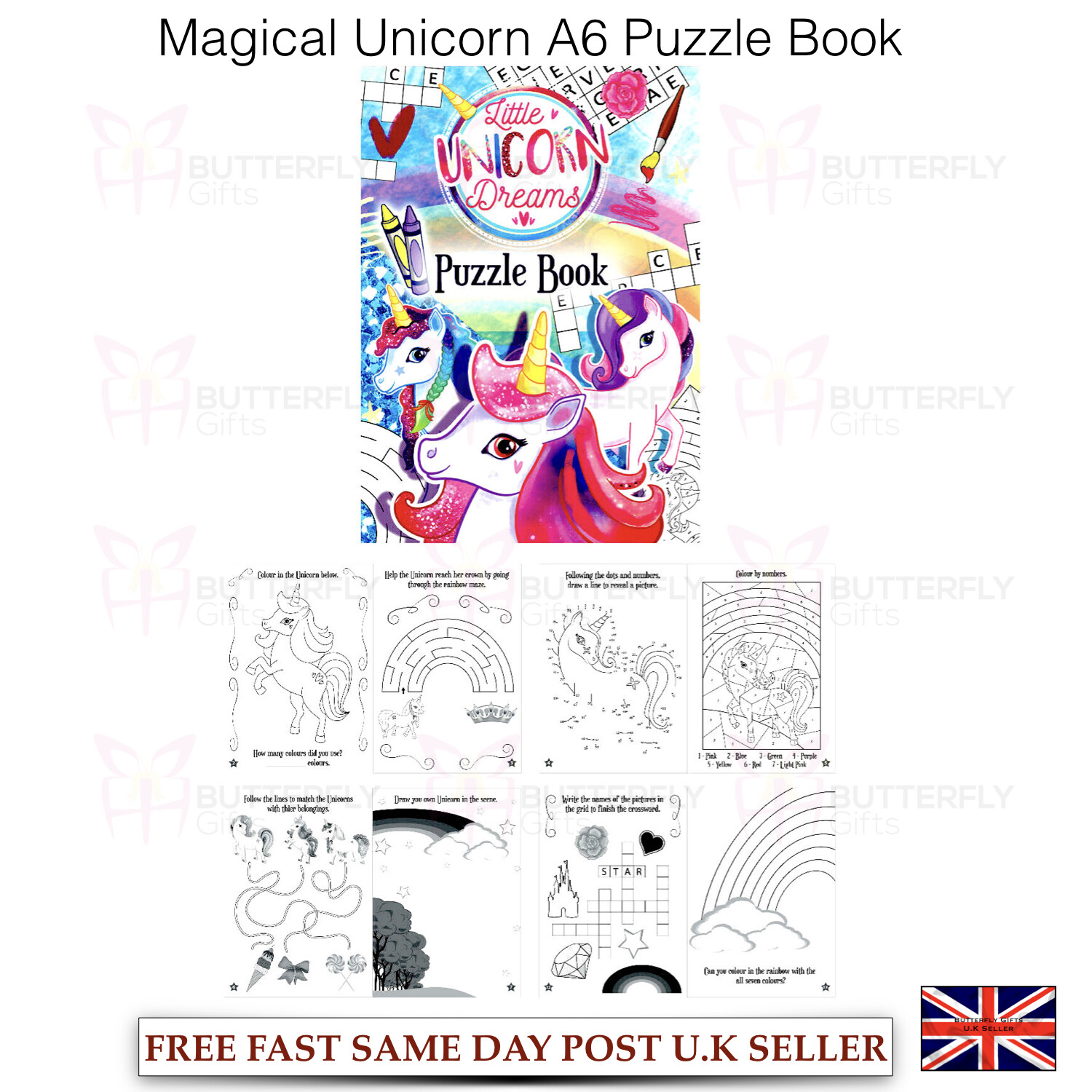Boys Girls Puzzle Activity Colouring Books A6 Kid Loot Party Xmas Bag ...