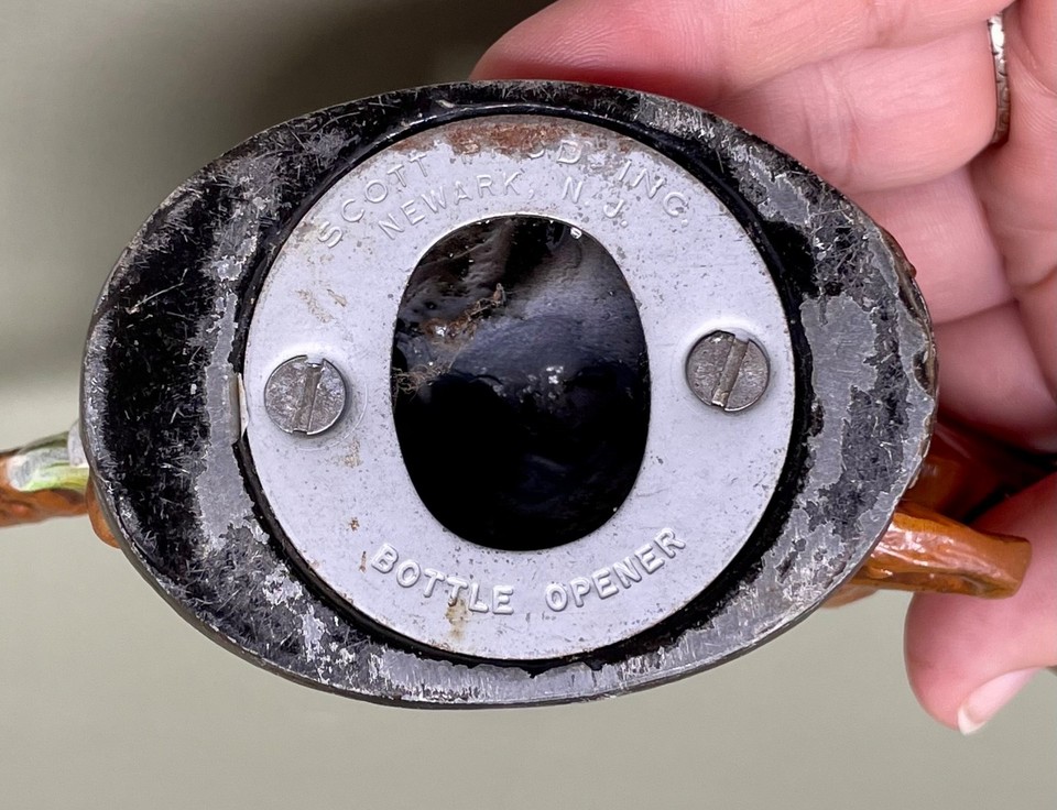 2 Vtg Scott Products Bottle Openers Hunting Dogs Pointers Cast Iron ...