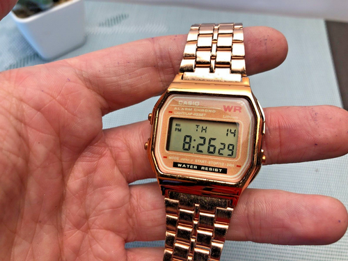 Casio Alarm Chrono Watch WR Stainless Steel Color Everything works! | eBay