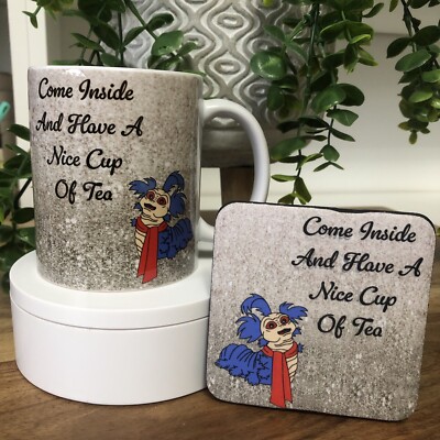 Labyrinth worm inspired mug and coaster set, goblin king, dance magic ...