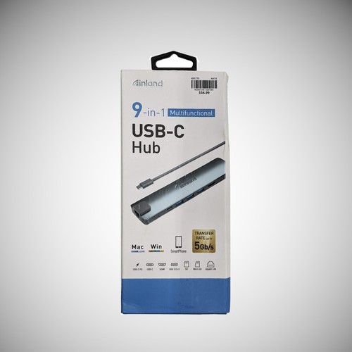 Inland 9-in-1 USB Type-C Multi Hub (HDMI, USB3.0, USB-PD, LAN and Card ...