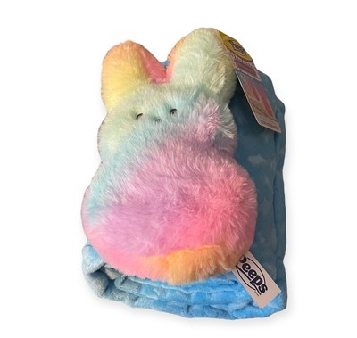 PEEPS Plush with Blue Blanket - Rainbow Easter Bunny NEW + TAG | eBay