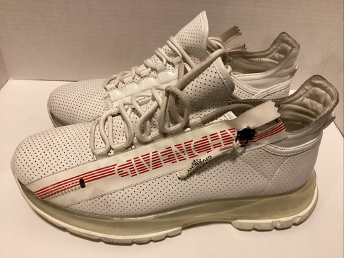 GIVENCHY Spectre Low Runner Side Zip Sneakers White & Red Leather EU 45 ...