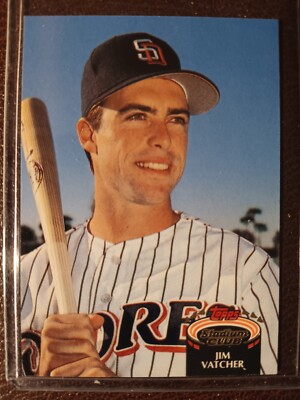 JIM VATCHER SAN DIEGO PADRES 1992 TOPPS STADIUM CLUB BASEBALL CARD #78 ...