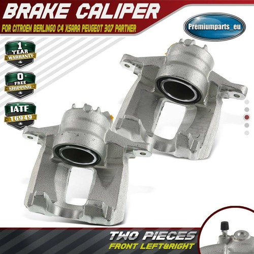 2x Brake Calipers Front for Citroen Berlingo C4 Xsara Peugeot 207 307 ...