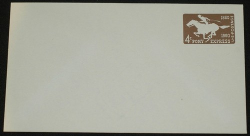1960 Pony Express embossed stamped envelope New unsealed in excellent ...