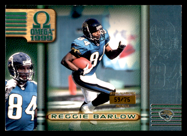 1999 Pacific Omega Reggie Barlow Platinum Blue SN59/75 #106 Jaguars | eBay
