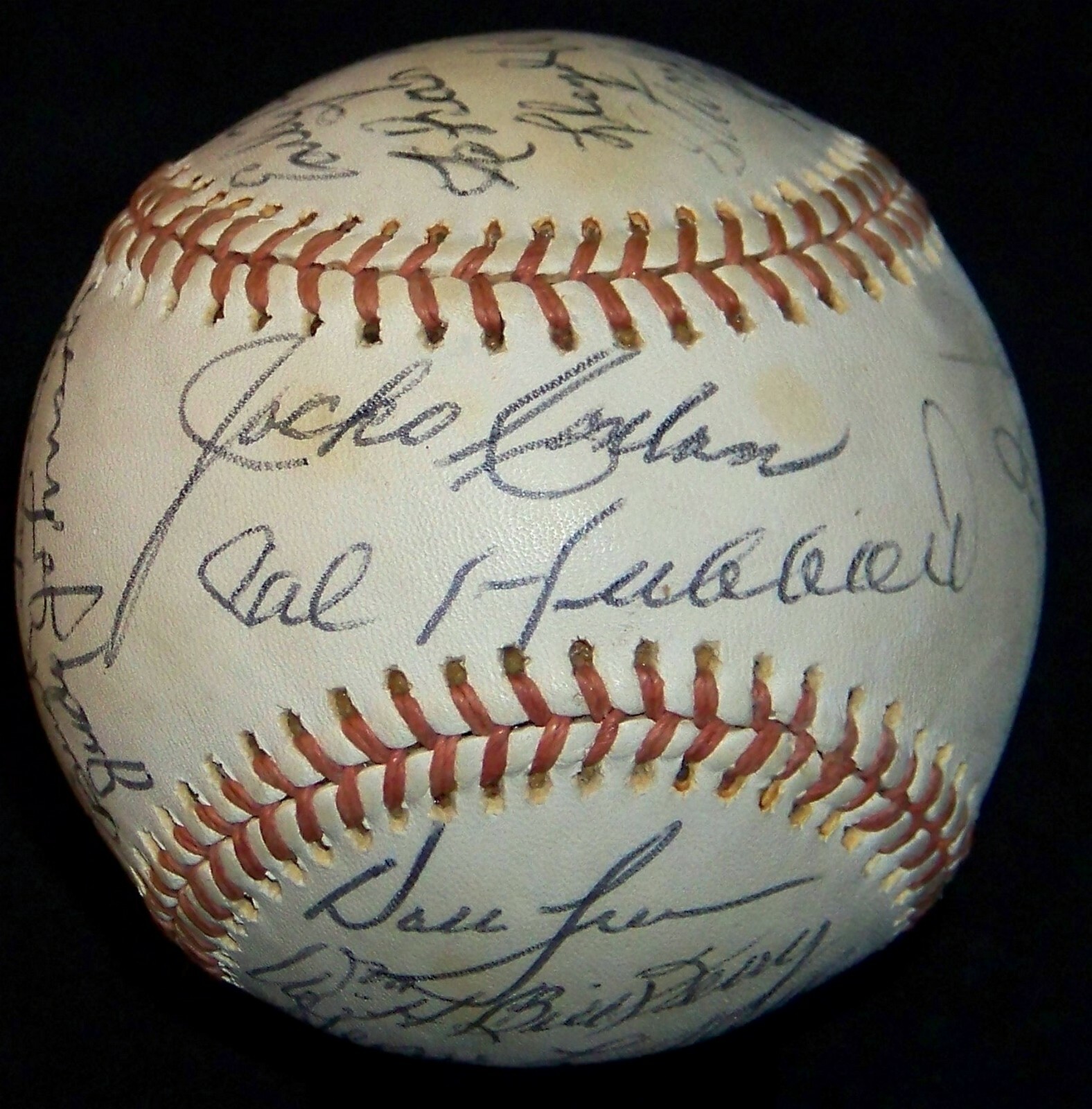 Lloyd Waner Freddie Lindstrom Stan Coveleski Cal Hubbard Signed ...
