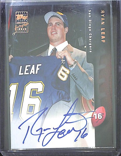 1998 Topps Football Autograph #A9 Ryan Leaf | eBay