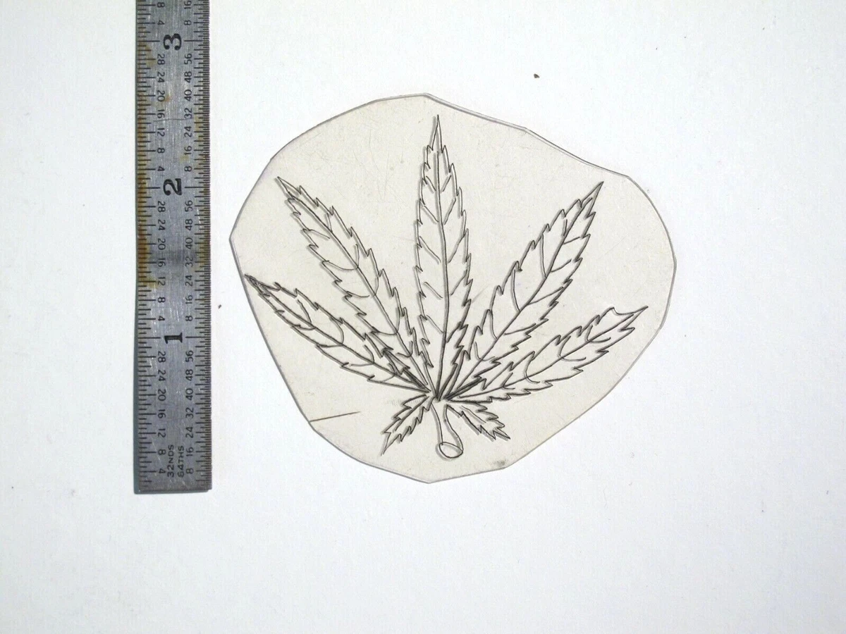 Pot Leaf Tattoo Stencil