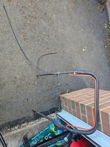 Flymo Xl500 Petrol Hover Mower upper handels with Stop Lever and cabels ...