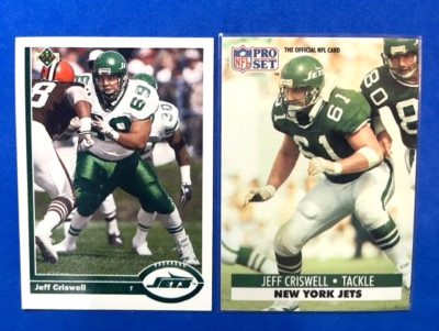 NFL - Jeff Criswell 1991 Upper Deck & 1991 Pro Set Football - Jets | eBay