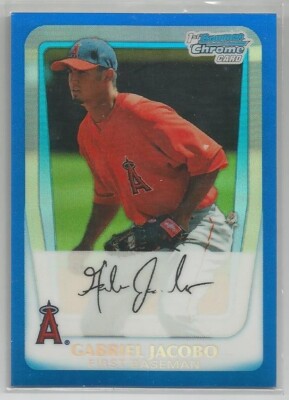 2011 Bowman Chrome Prospects Blue Refractor Gabriel Jacobo #'d /250 ...