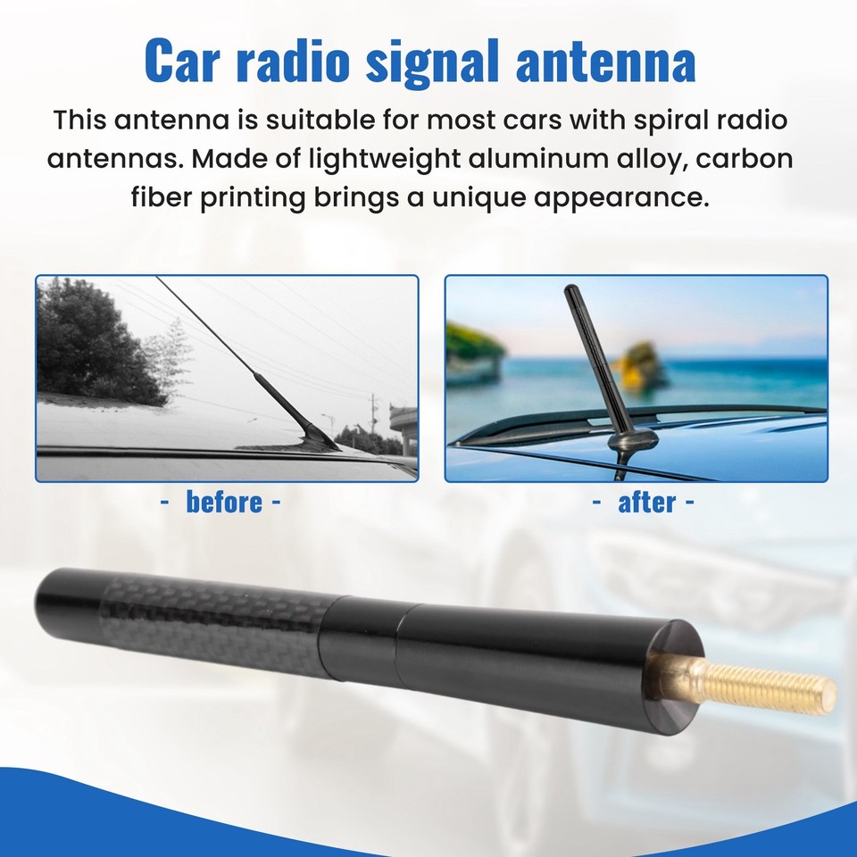 1X(Universal 5 Inch 120mm Black Antenna Carbon Fiber Printer Short-on ...