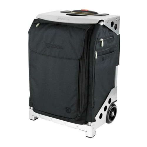 Zuca Flyer Rolling Carry On Case Travel Bag Black Silver Frame ...