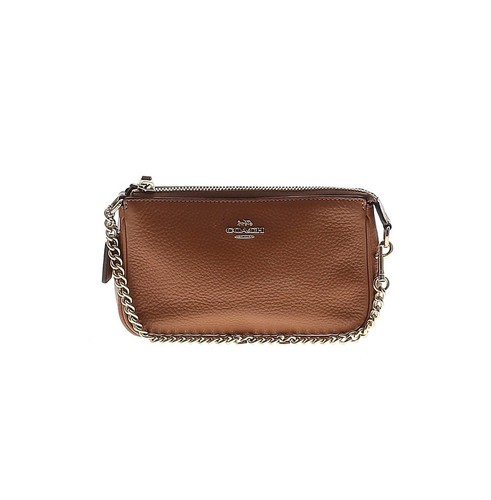 Coach Brown Leather Chain Handbag | eBay