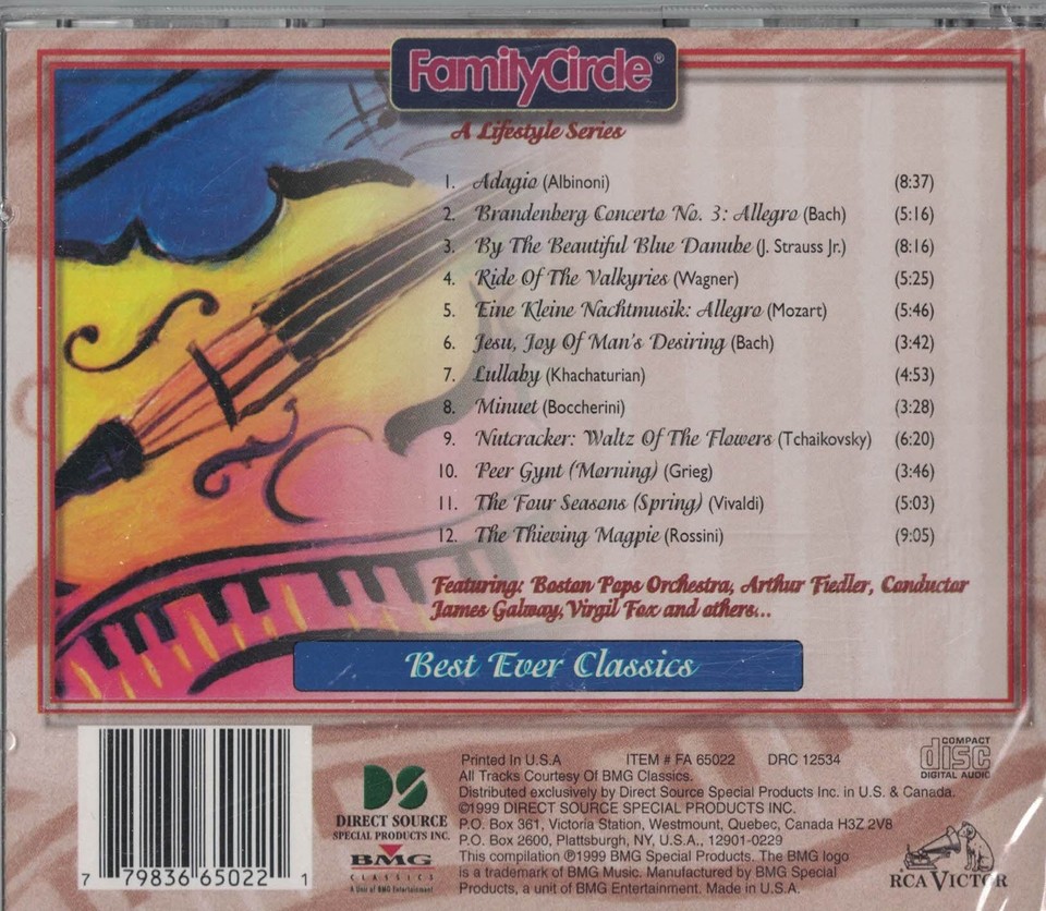 Antonio Vivaldi Family Circle Lifestyle Series: Best Ever Classics (CD ...