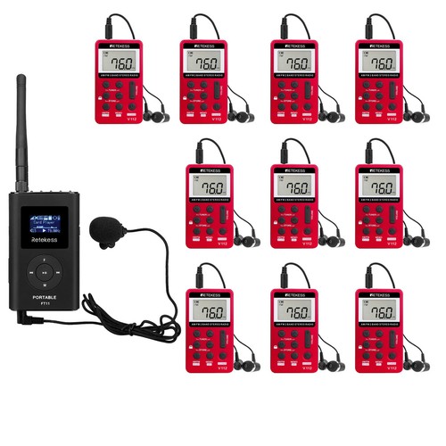 Wireless Tour Guide System Transmitter 20 Receiver for Meeting/Church ...