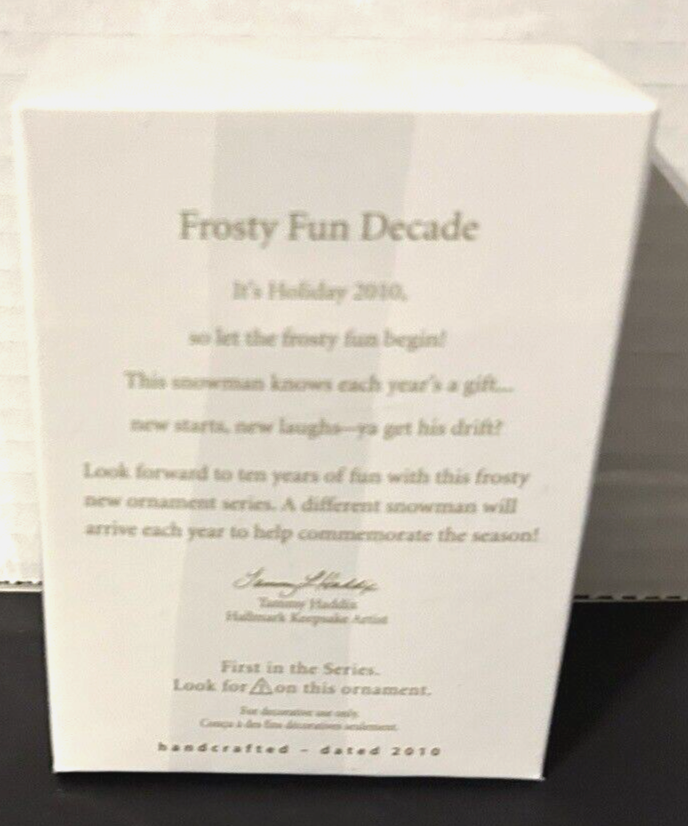 Hallmark Keepsake Ornament Frosty Fun Decade #1 In Series 2010 NIB | eBay