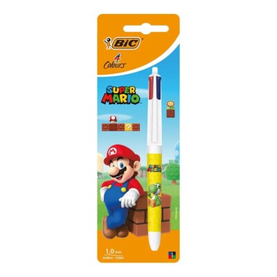 BIC STYLO 4 COULEURS SUPER MARIO - LICENCE NINTENDO - MEDIUM - MADE IN ...