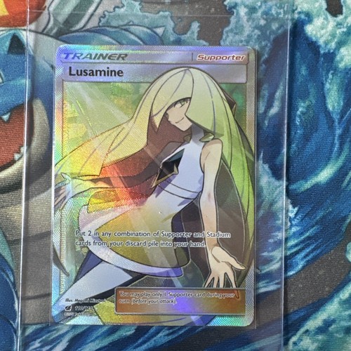 Pokémon TCG Lusamine Crimson Invasion 110/111 Holo Full Art Ultra Rare ...