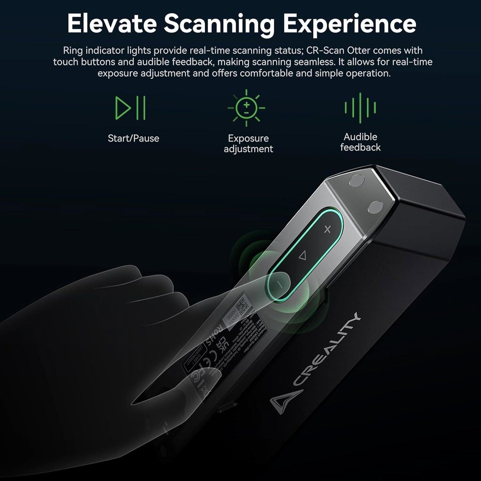 3D Scanner CR-Scan Otter 20fps w/ Four-Lens Stereo Vision 10-2000mm ...