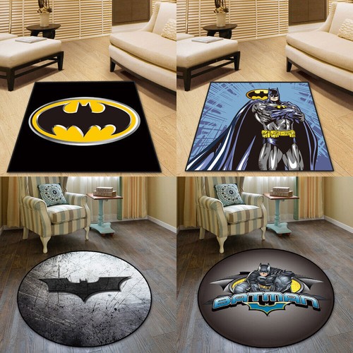 Batman Floor Mat DC Bedroom Living Room Non-slip Absorbent Square Round ...