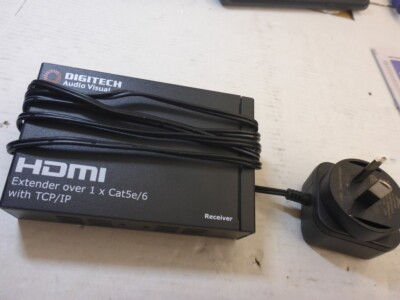 DIGITECH HDMI TRANSMITTER RECEIVER ONLY VIA NETWORK TCP/1P CAT 5 / 6 ...