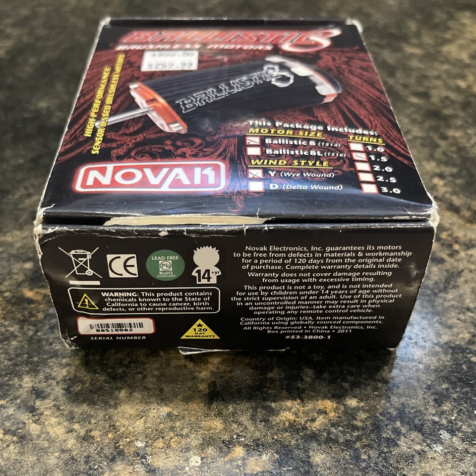 Novak Ballistic 8 Brushless Motor (new) Rare | eBay