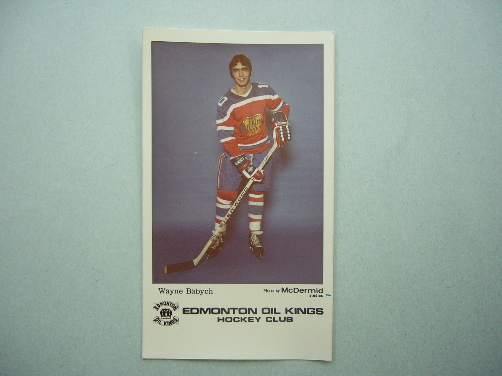 RARE 1973/74 WHL HOCKEY PRESS PHOTO EDMONTON OIL KINGS WAYNE BABYCH PRE ...