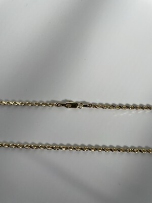 14k Solid Gold Rope Chain 22 Inch | eBay