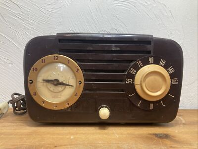 Vintage Jewel Radio Corp Telechron Movement Clock AM Radio Model 935 ...