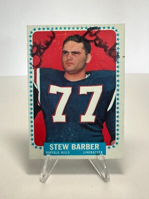 1964 Topps Stew Barber Signed RC Rookie Card Auto Autograph NFL Buffalo ...