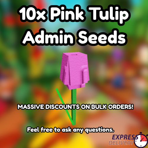 ☀️ROBLOX Grow A Garden 🌱- 10x PINK TULIP ADMIN SEEDS | CHEAPEST & FAST ...