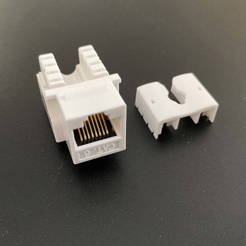 2Pcs CAT6 Module Information Socket RJ45 Connector Adapter Keystone ...