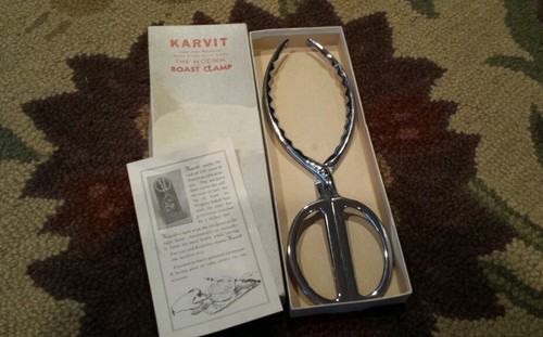 Vintage 1950's KARVIT The Modern Roast Clamp in Box. Cincinnati, Ohio ...