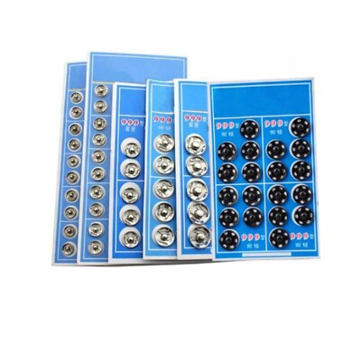 Snap Fasteners Metal 12 20 50 pack Sew On Poppers Press Stud 8mm to ...