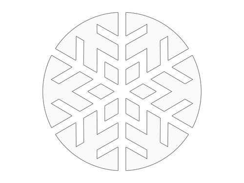 Snowflake Holiday Décor Let it Snow Circle Round Vinyl Decal Bottle ...
