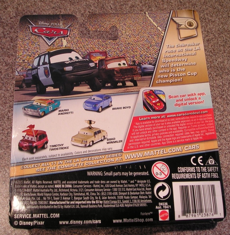 DISNEY PIXAR CARS PATTI LA Speedway 2/11 NIP Mattel DKG36 | eBay