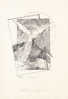 Exlibris Bookplate Lithography Igor Rumansky 1946-2006 Stormy Woman | eBay