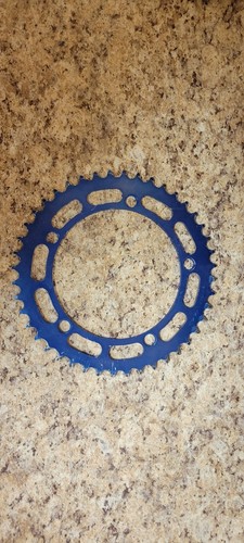 Vintage Shimano 44t Chainring Blue OLD SCHOOL BMX Used Nice Condition ...