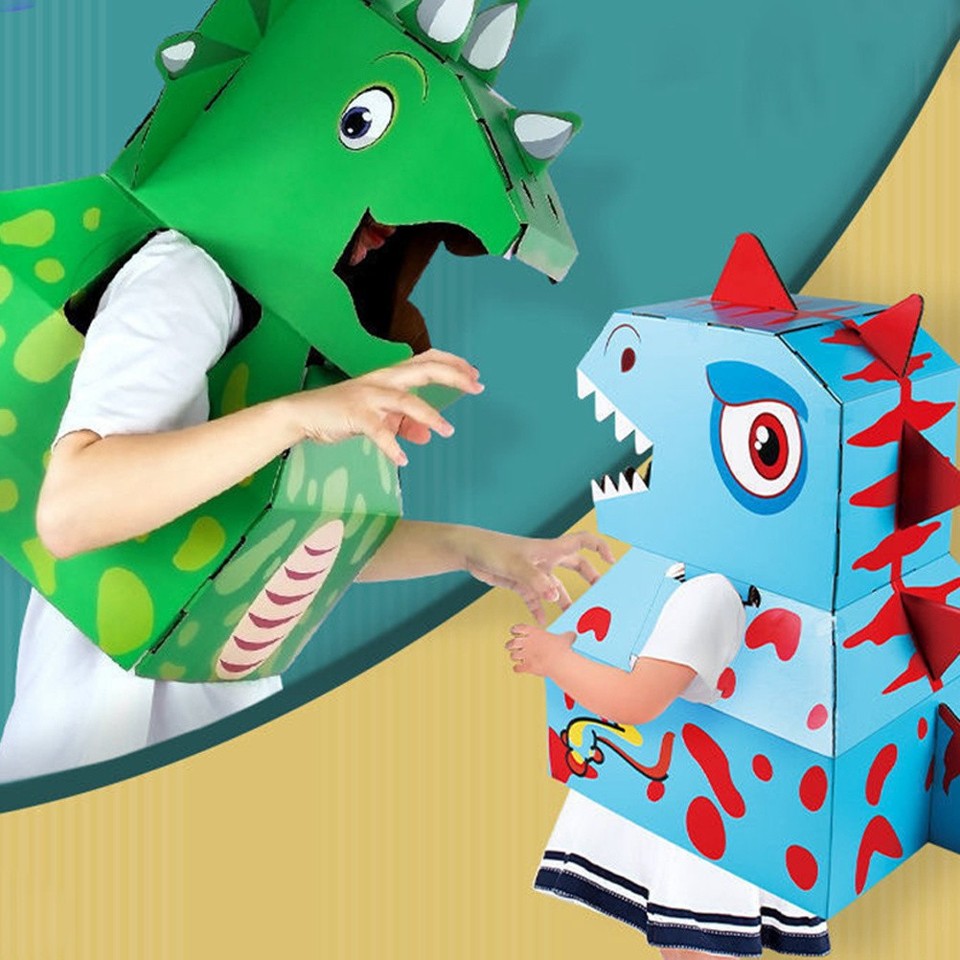 Cosplay Supply Funny Dinosaur Model Role-playing Carton Cardboard ...