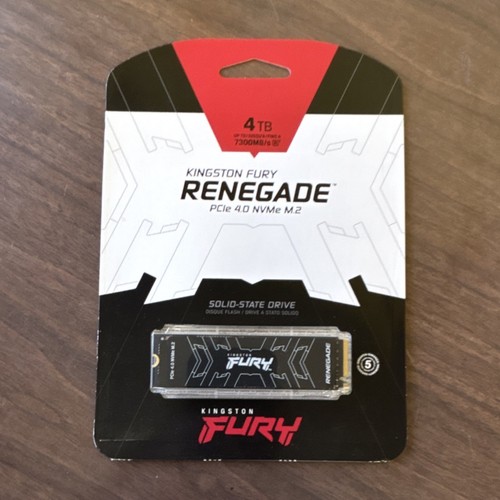 Kingston FURY Renegade 4TB M.2 PCIe 4.0 NVMe SSD, 7300MB/s Read Speed ...