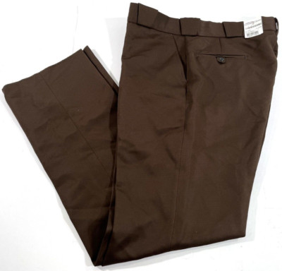 NEW 46x36 MENS FLYING CROSS 32235 COMMAND 100% POLYESTER PANTS BROWN ...
