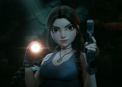 Anime marko xu tomb raider lara croft women cgi fan art Playmat Gaming ...
