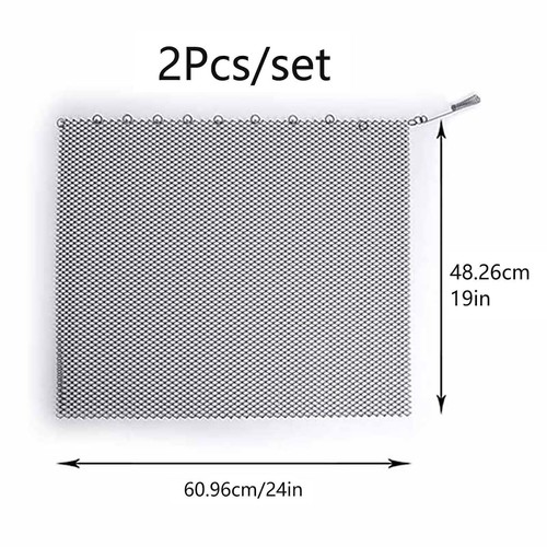 Fireplace Mesh Curtain High Temperature Prevent Sparks Safe Scroll ...