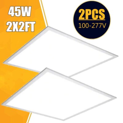 2x2 Edge-Lit LED Flat Panel Light 5800LM 120-277V Indoor LED Ceiling ...