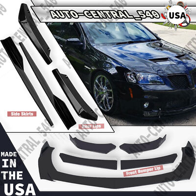 Glossy Black Front Bumper Lip Splitter Lower Spoiler Body Kit For ...