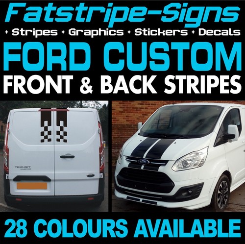to fit FORD TRANSIT CUSTOM ST STRIPES GRAPHICS STICKERS M SPORT DAY VAN ...